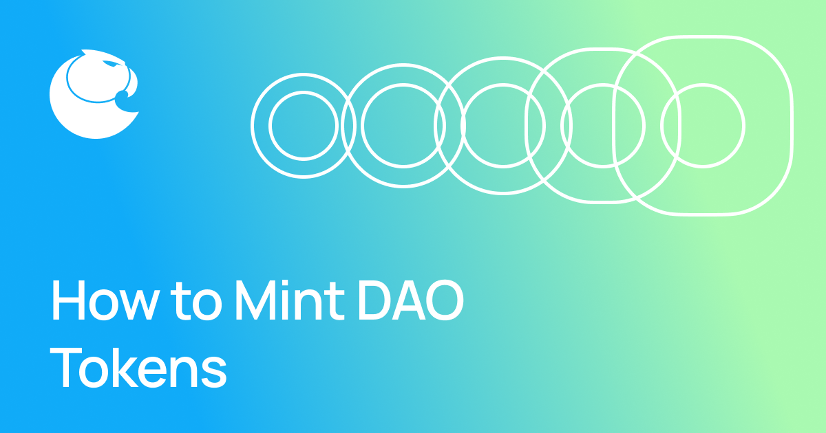 How to mint DAO governance tokens